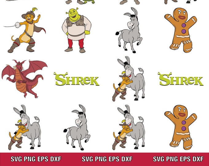 Shrek SVG Bundle LAYERED Cricut Files,instant Download - Etsy