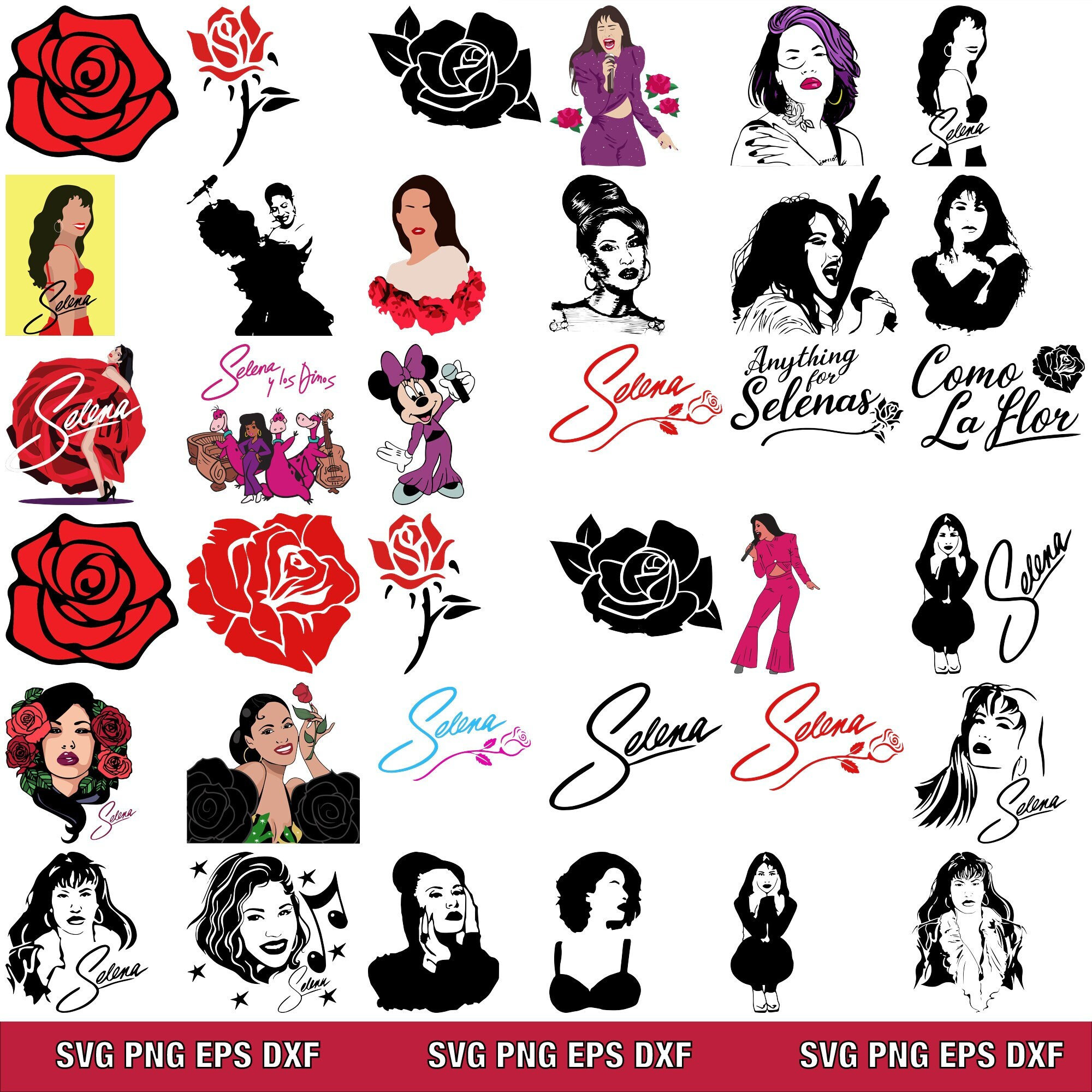 Selena Quintanilla Svg File Set SVG Bundle LAYERED Cricut - Etsy Canada