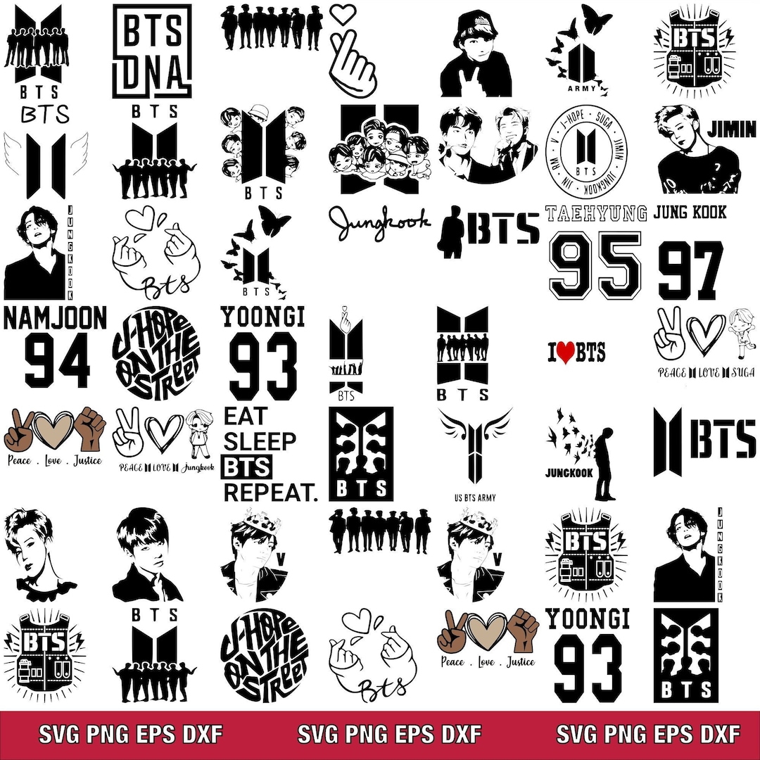 Kpop -- File Set, SVG Bundle LAYERED Cricut Files,instant Download - Etsy