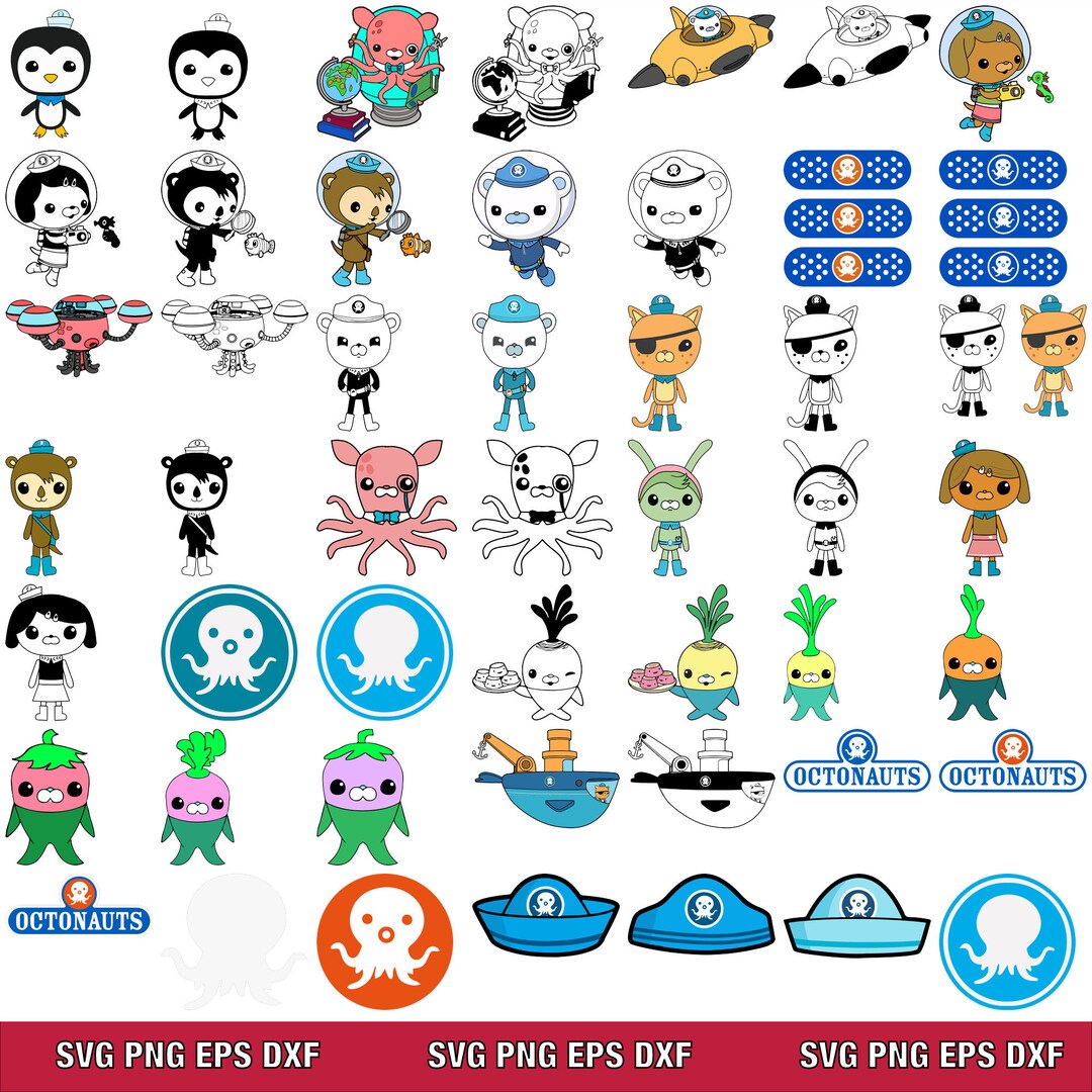 Octanauts Svg File Set, SVG Bundle LAYERED Cricut Files,instant ...