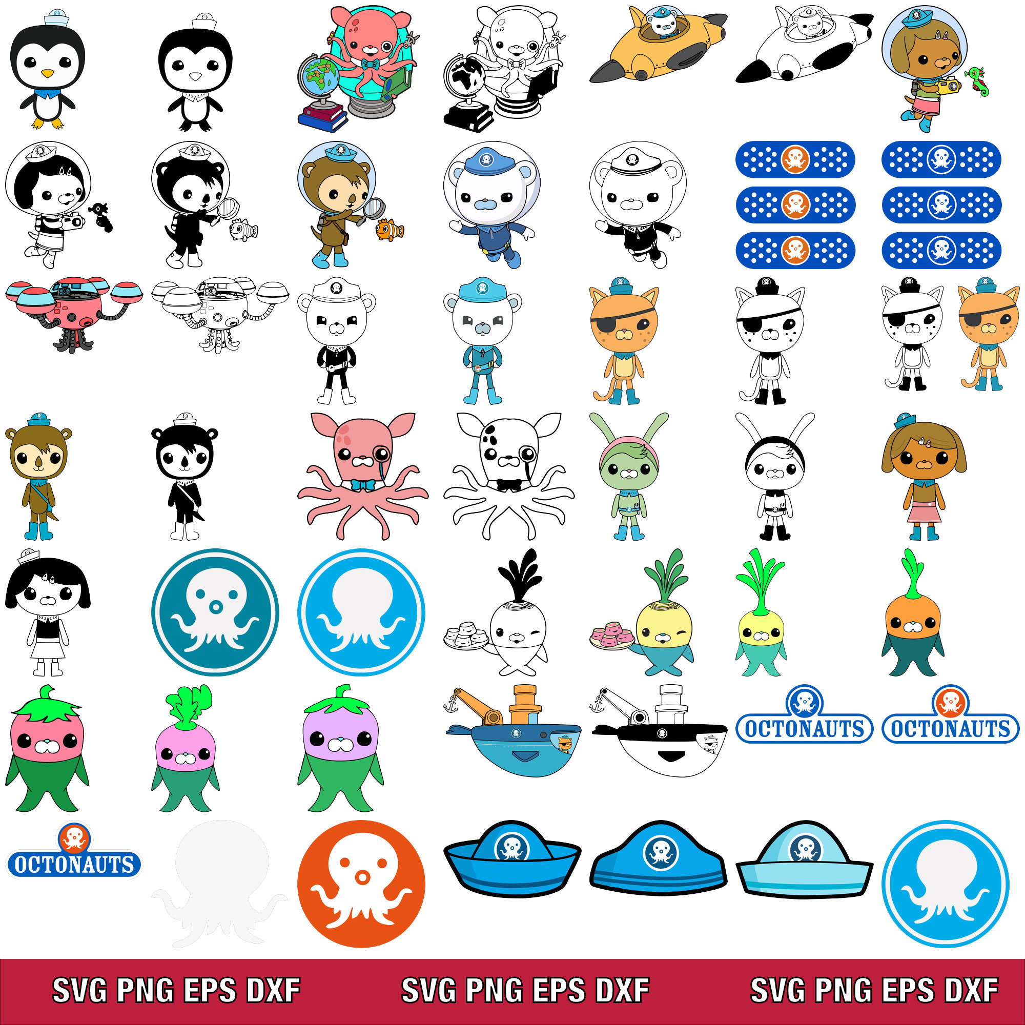 Octanauts Svg File Set, SVG Bundle LAYERED Cricut Files,instant ...