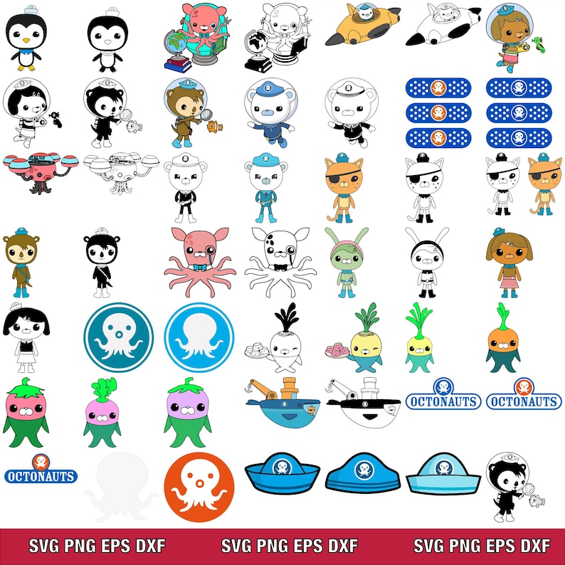 Octanauts Svg File Set, SVG Bundle LAYERED Cricut Files,instant ...