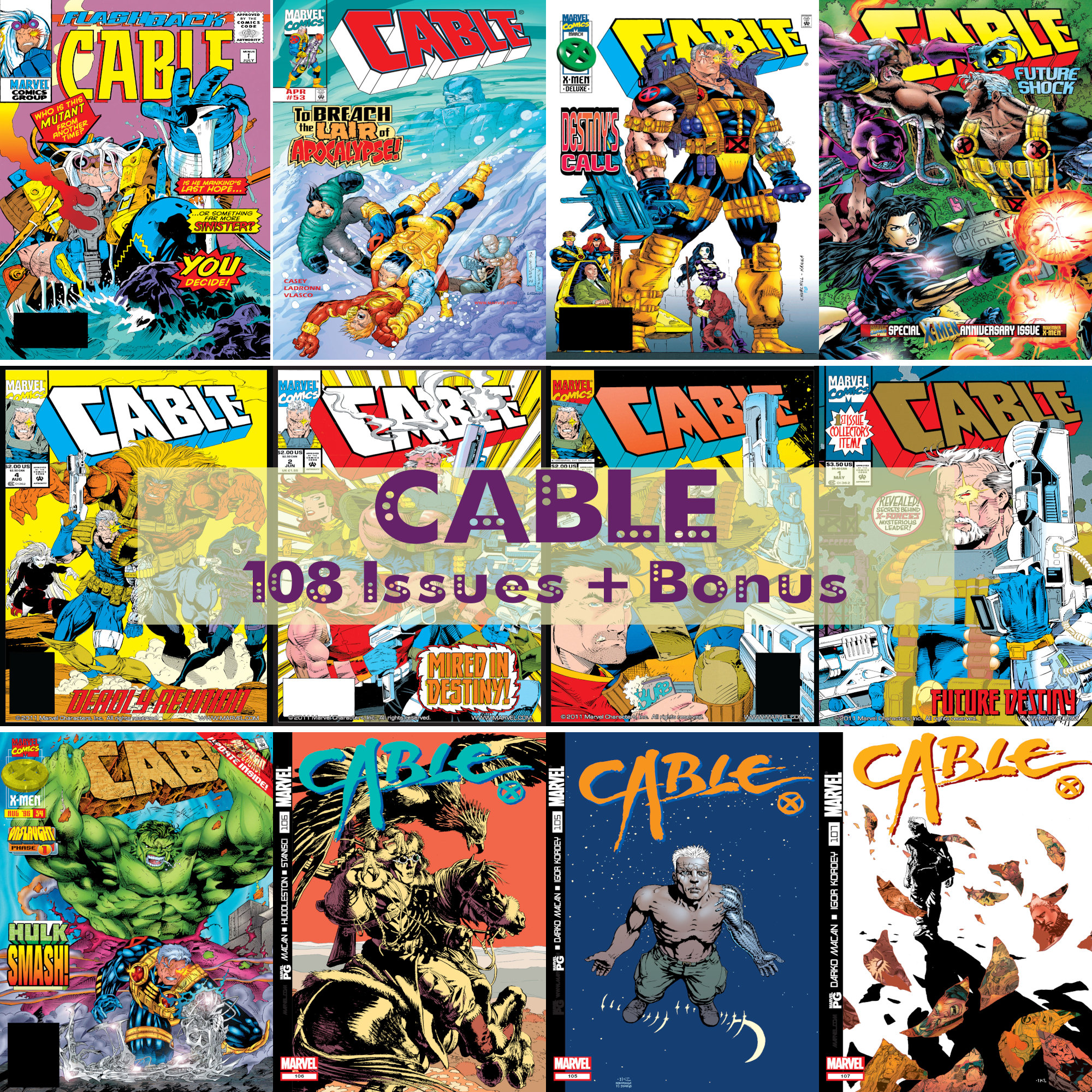 Cable Comics, Mutant Superhero, Digital Comics Collection - Etsy