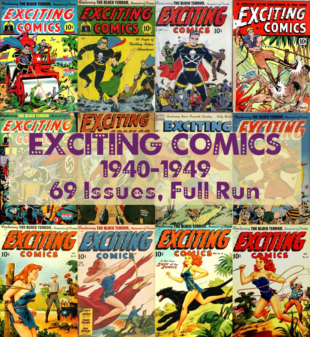 Exciting Comics, Vintage Golden Age Comics, Digitalized Collection - Etsy