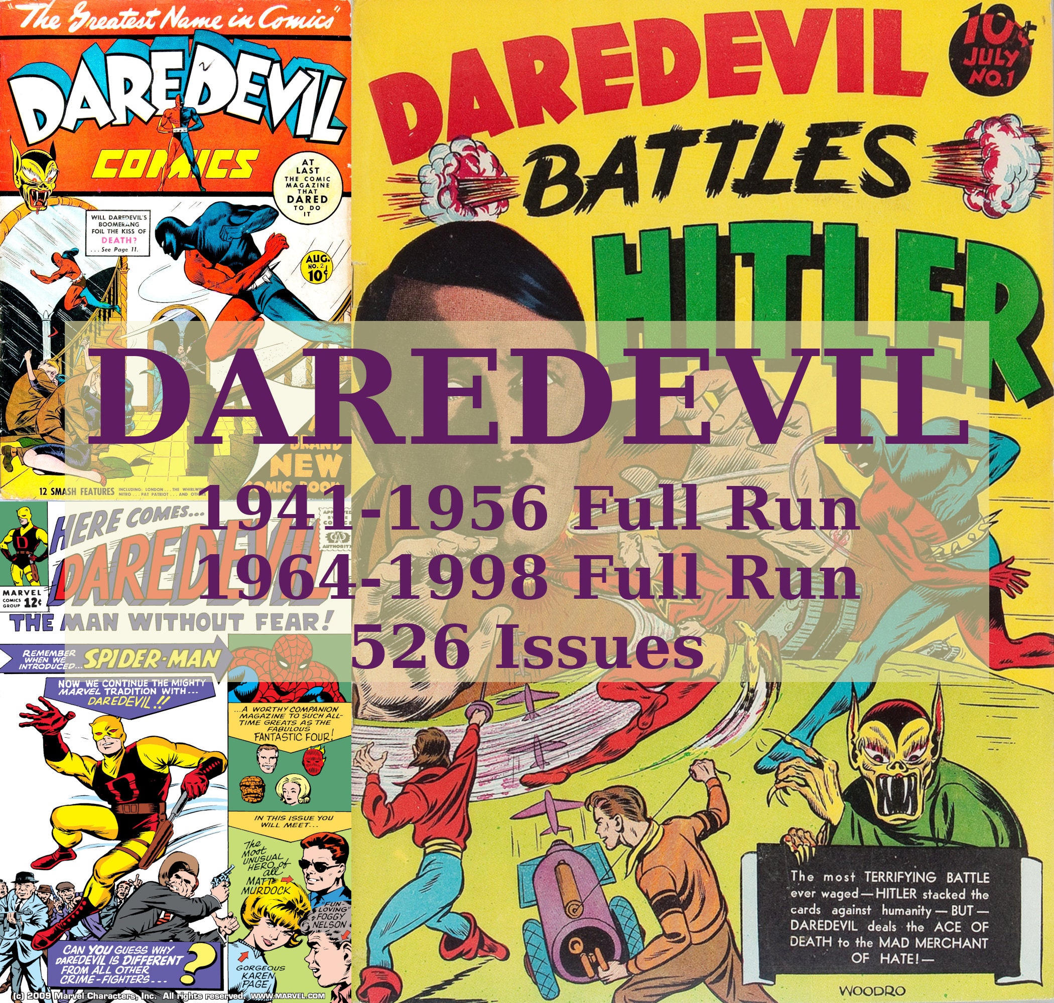 Daredevil Comics, 1941-1956 and 1964-1998 2 Complete Comics Collections ...
