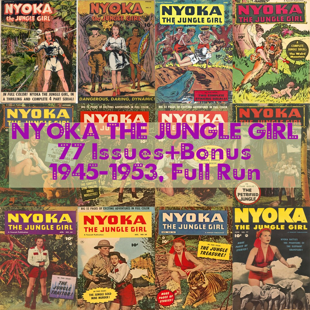 Nyoka the Jungle Girl Comics, 77 Digital Issues Collection - Etsy