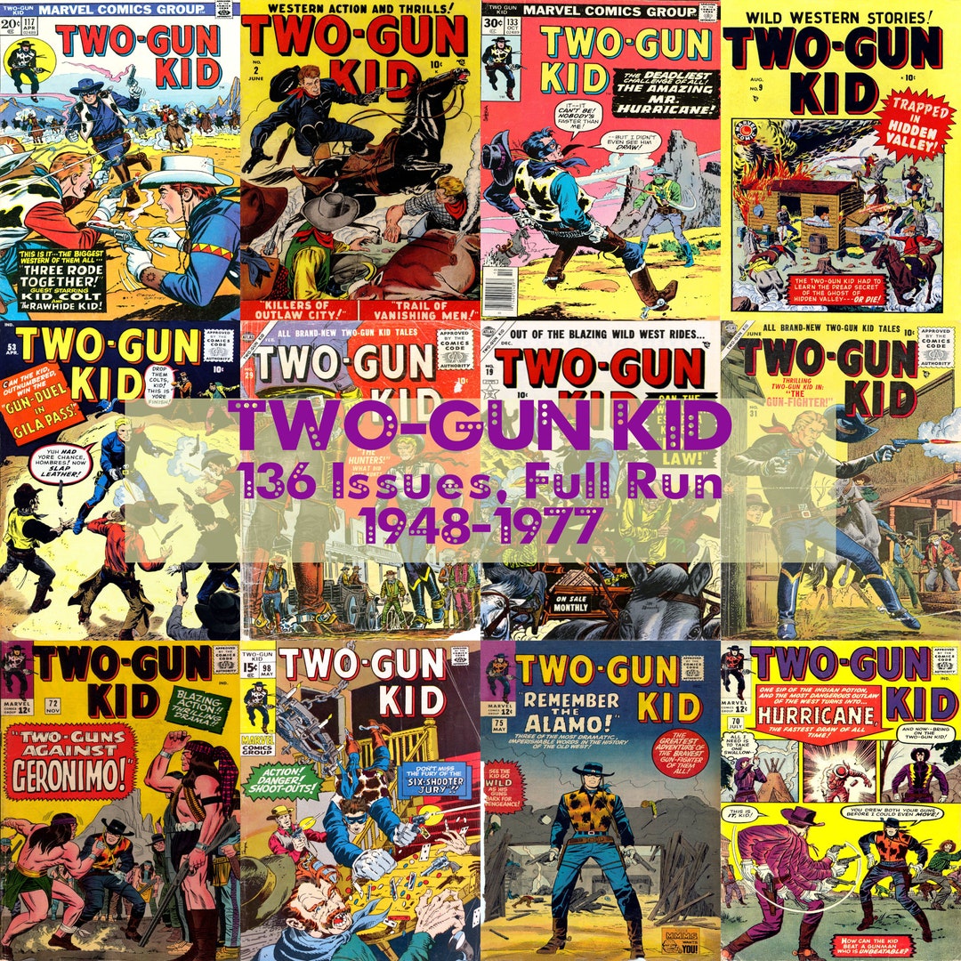 Two-gun Kid Comics, Vintage Western Comic Books, 136 Digital Issues ...