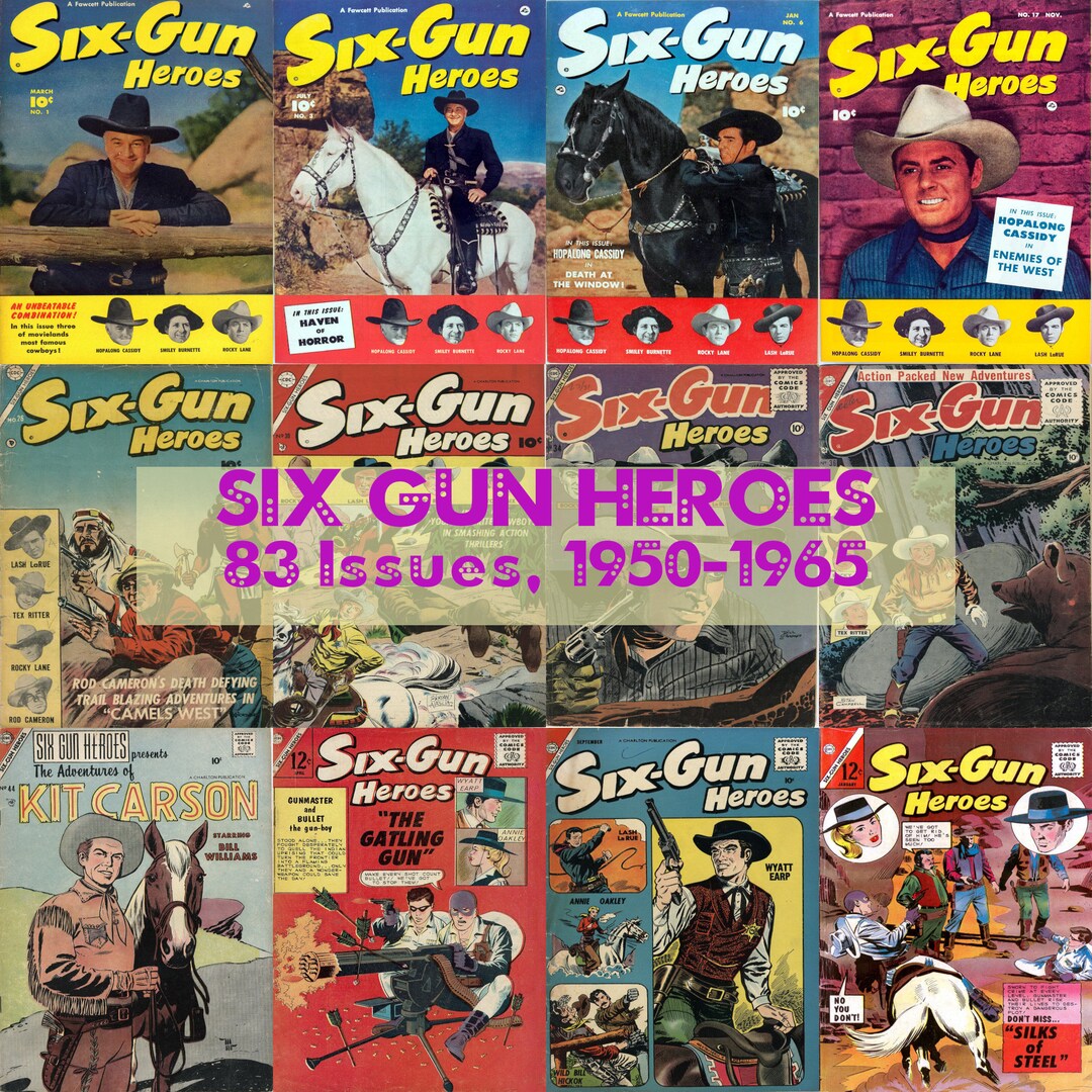 Six-gun Heroes Comics, Western Cowboy Comics, 83 Digital Issues - Etsy
