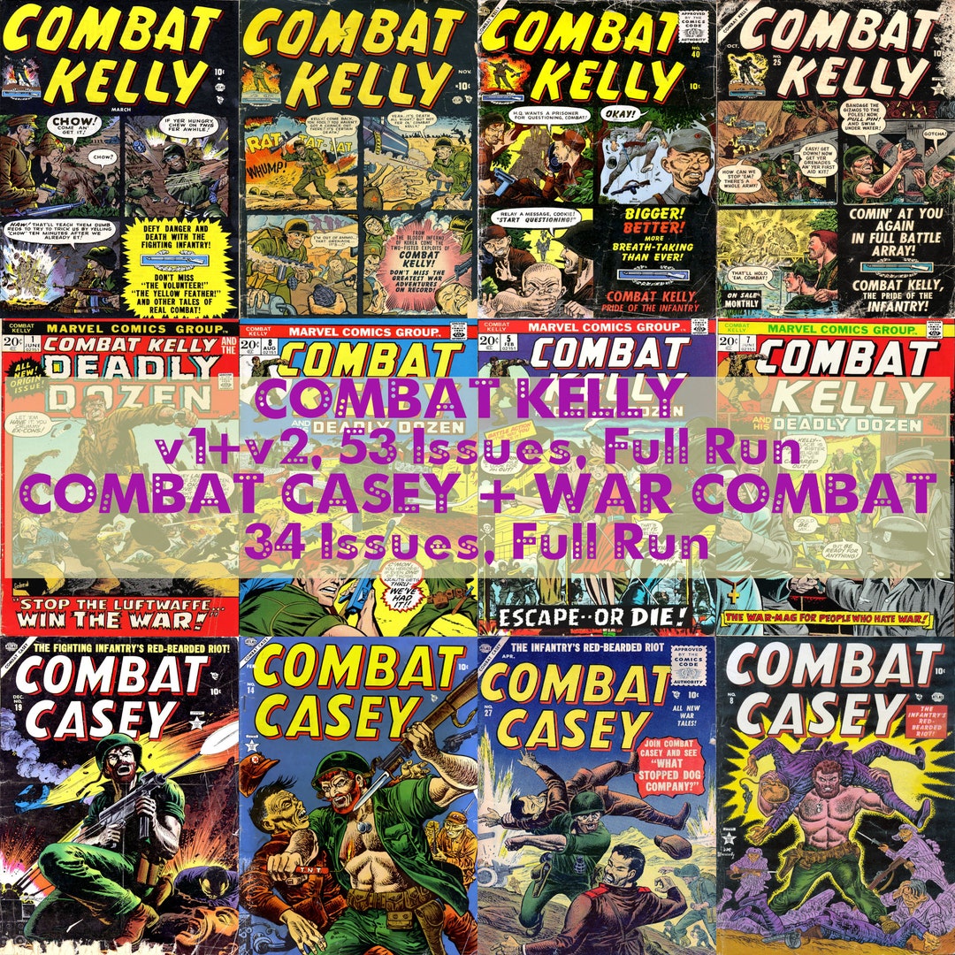Combat Kelly Comics, Combat Casey Comics, Deadly Dozen, Korean War, WWII, War Comic Books - Etsy