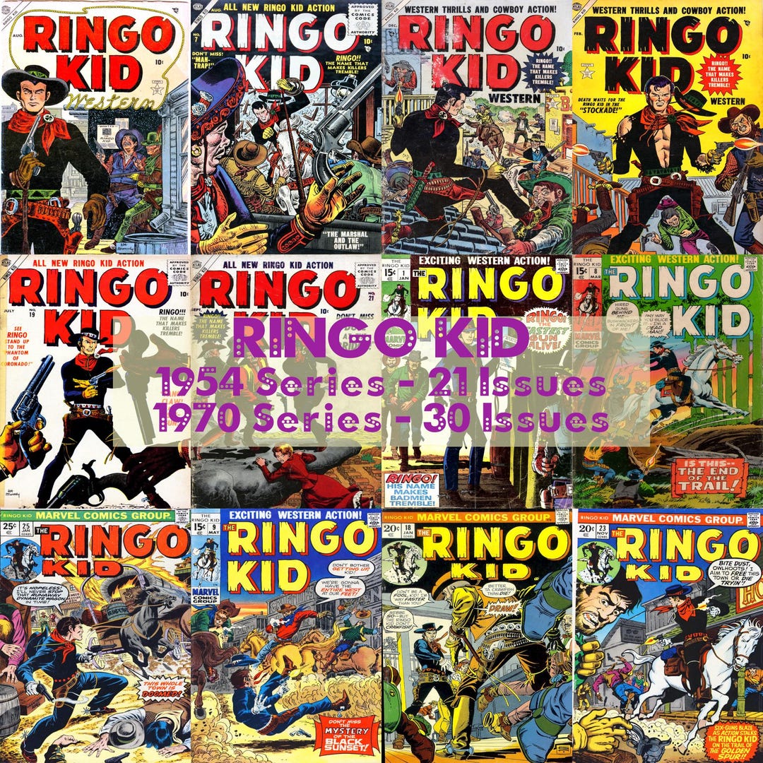 Classic Western Comics Ringo Kid, 51 Digital Issues, Complete Collection - Etsy