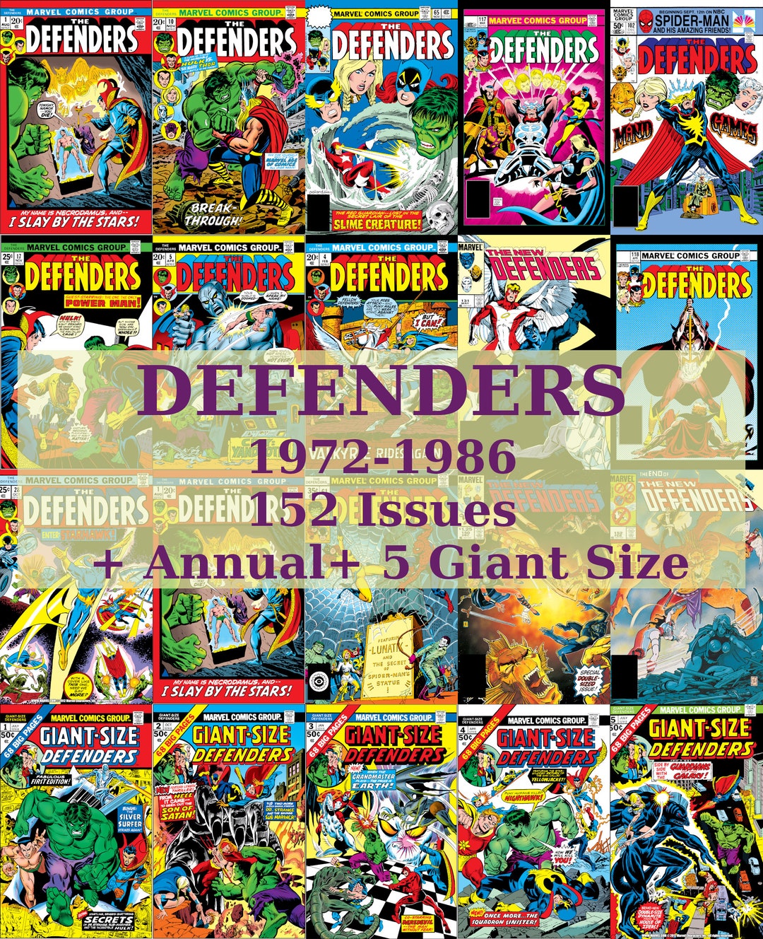 Defenders Comics, Superheroes Team, Digital Comics Collection - Etsy