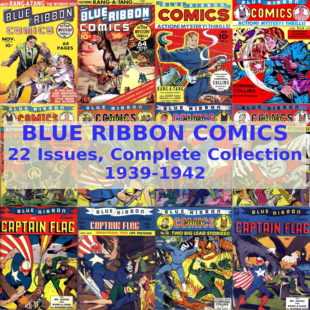 Comics Blue Ribbon, Vintage Comics, Golden Age of Comics, 1939-1942 - Etsy