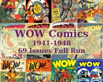 68 WOW Comics Bundle Instant Download, Vintage, Digital Comics, Golden ...