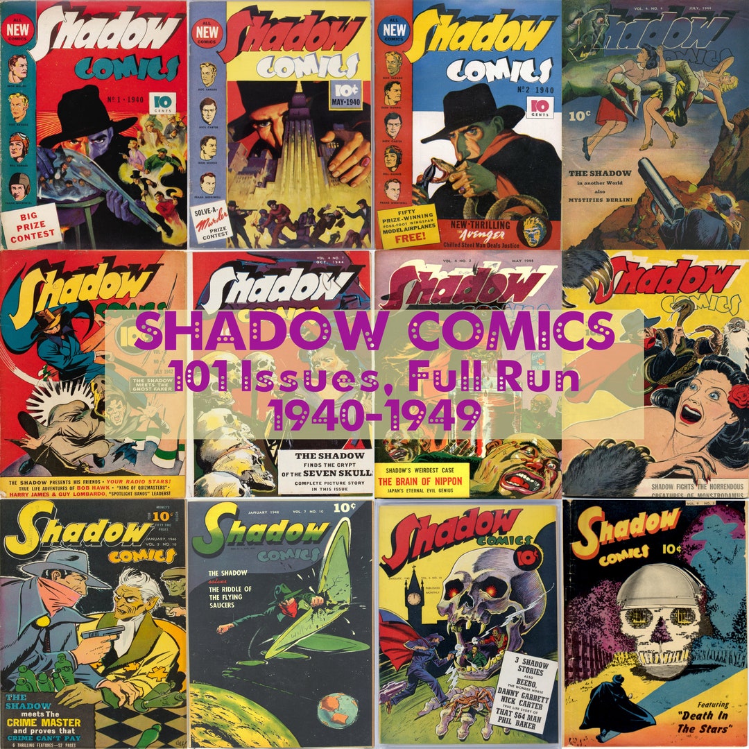 Shadow Comics 1940-1949, Vintage Comic Books, 101 Digital Issues Comics ...