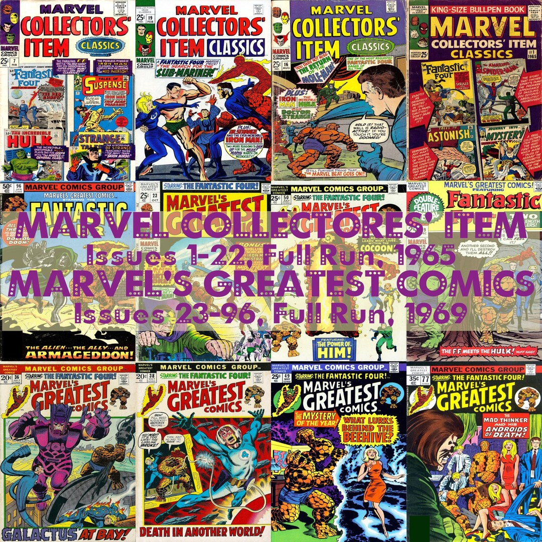 96 Vintage Issues of Marvel Collectors Items Comics and Marvel Greatest ...