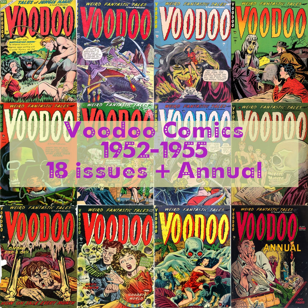 Voodoo Comics, Horror Pre-code Golden Age Comics 1952-1955, 18 Issues ...