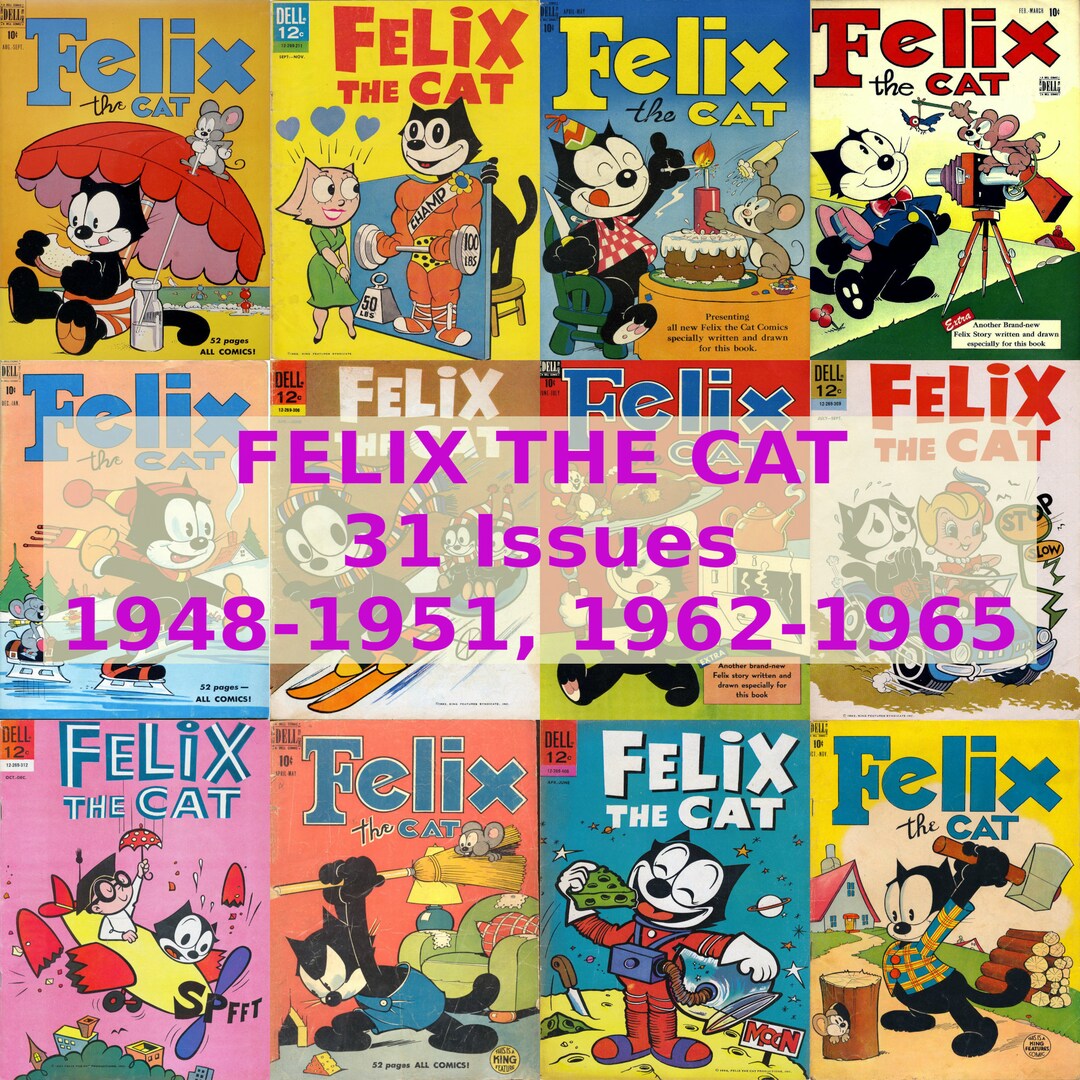 Felix the Cat Comics Vintage 1948-1965 Classic Comic Book Collection ...