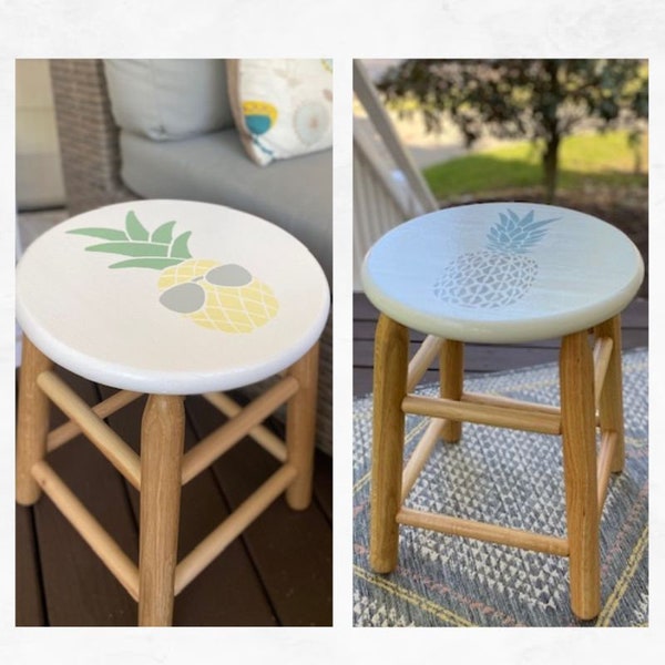 Small Wooden Stool Accent Table - Etsy