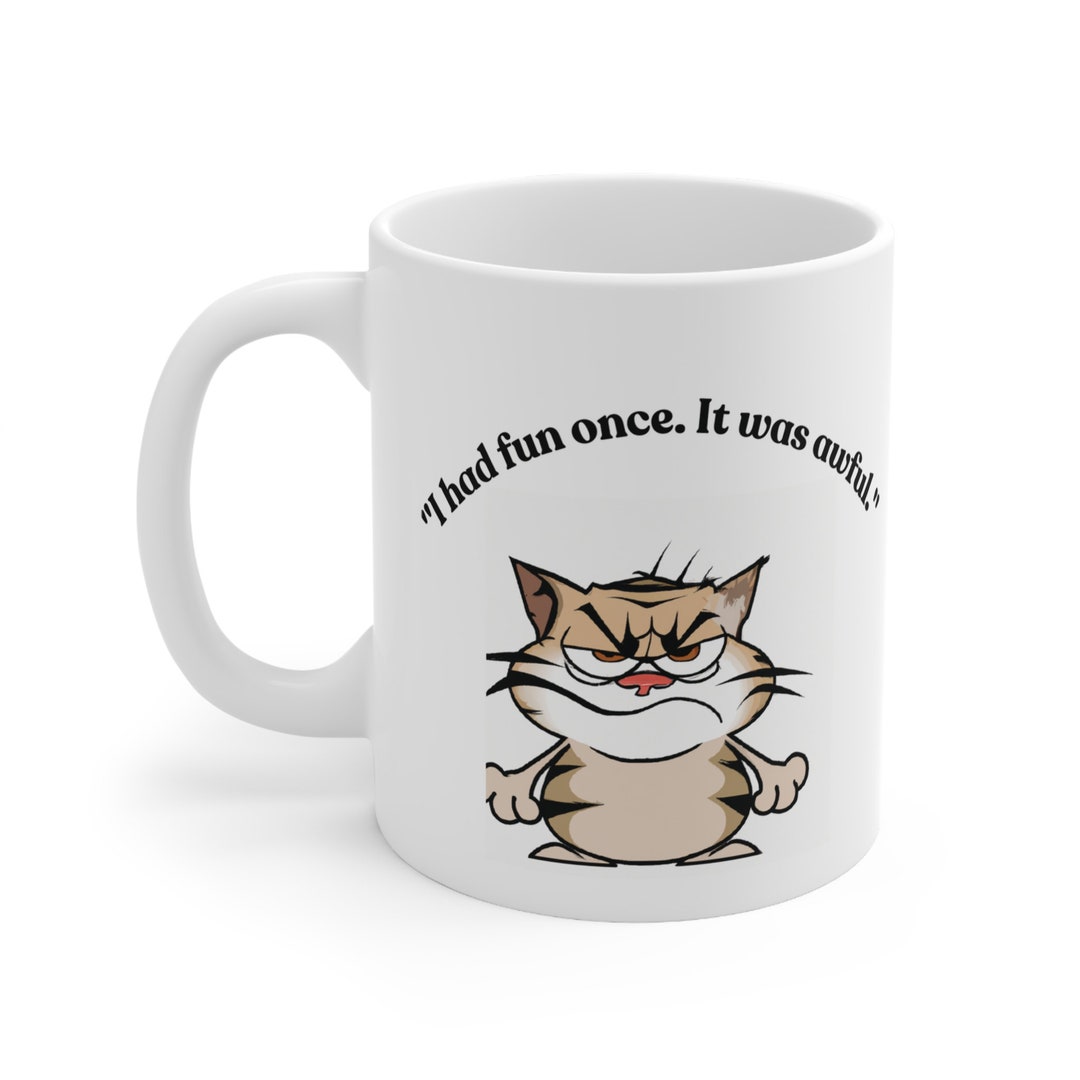 Grumpy Cat Coffee Mug, Funny Cat Lover Gift - Etsy
