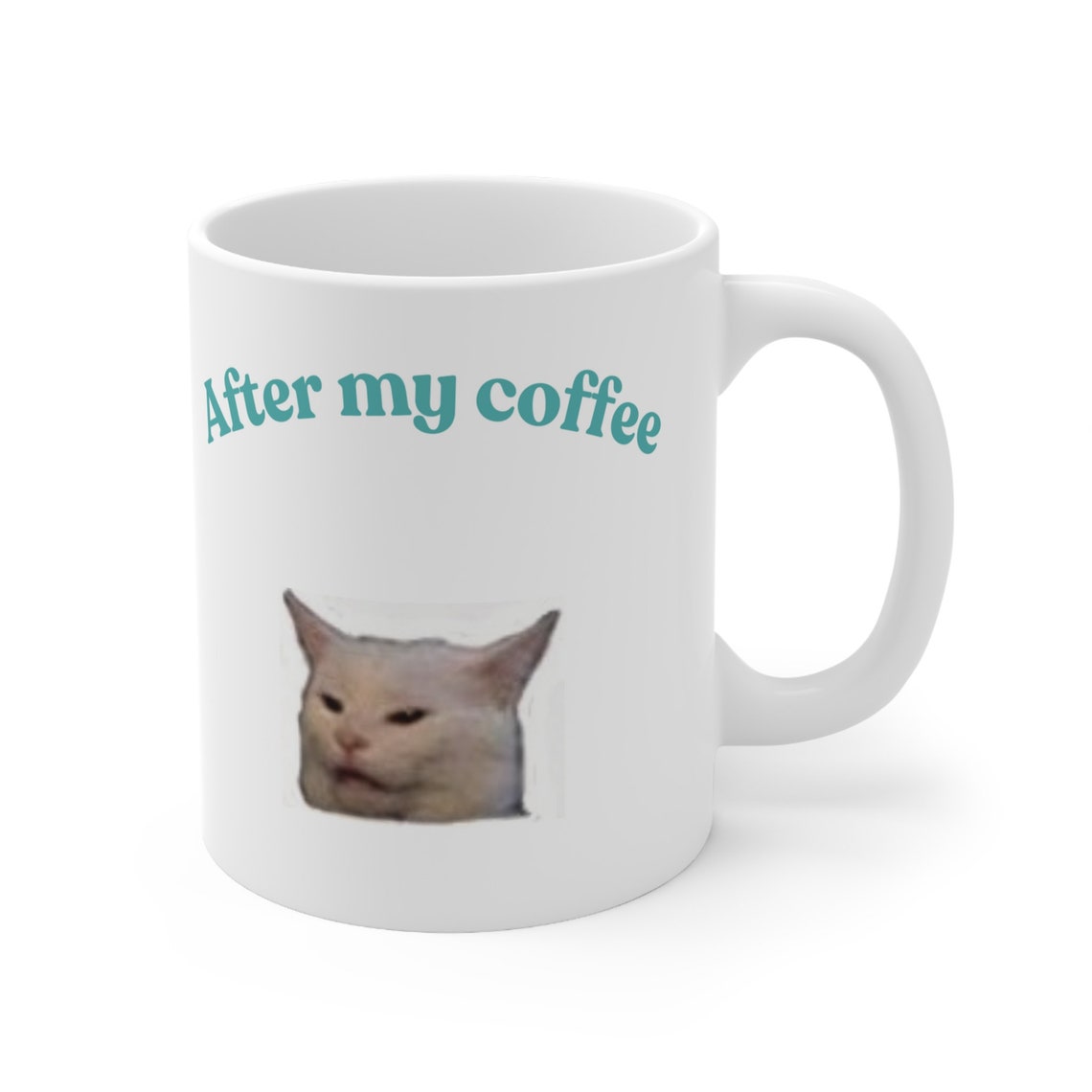 Cat Meme Mug, Woman Yelling at Cat Meme, Funny Cat Mug - Etsy