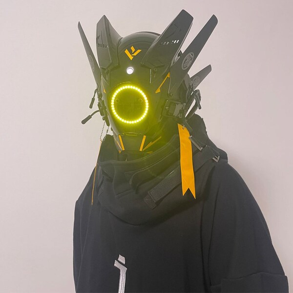 Led Mask Cyberpunk - Etsy