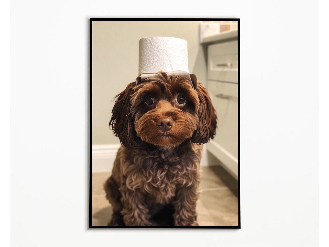 Bathroom Art, Bathroom Poster Ideas, Digital Download, Cockapoo Gift ...