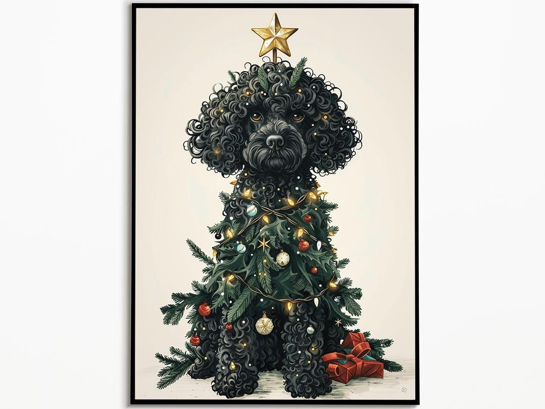 Poodle Christmas Tree, Christmas Decoration, Funny Christmas Gifts ...