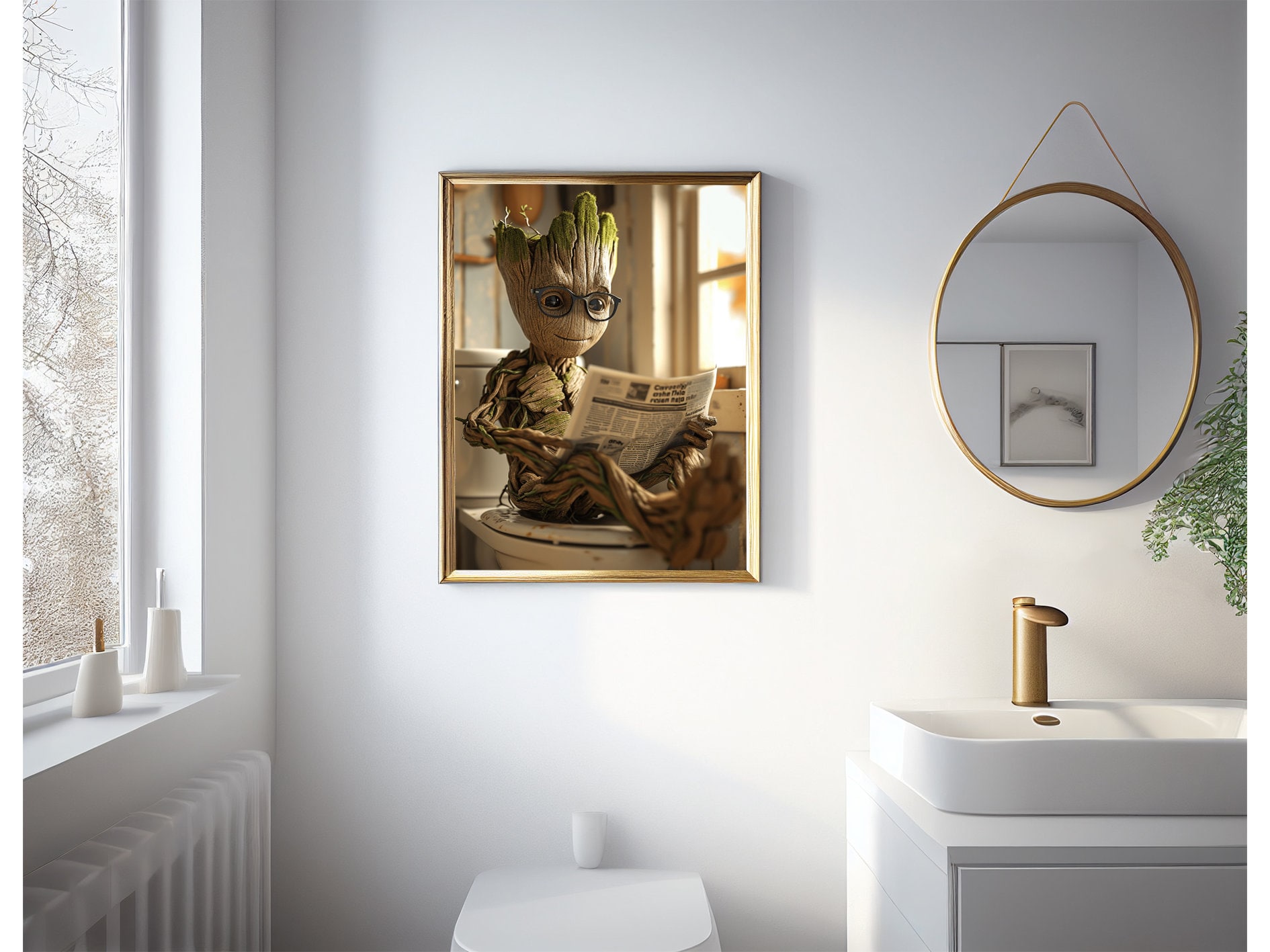 I Am Groot Poster on the Toilet, Groot Funny, Bathroom Ideas Pictures ...
