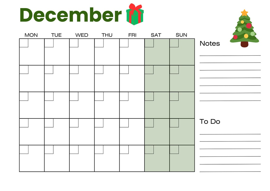 Printable Blank Calendar, Fillable Planner, Monthly Organiser, Digital ...