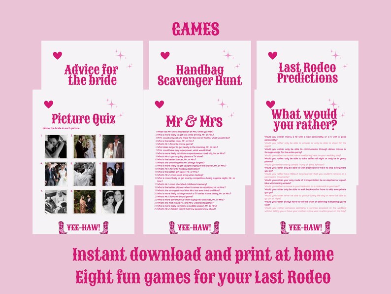 Last Rodeo Hen Do Bachelorette Ultimate Bundle Invitation Itinerary ...