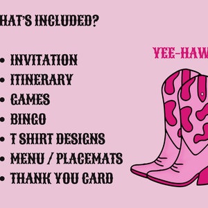 Last Rodeo Hen Do Bachelorette Ultimate Bundle Invitation Itinerary ...
