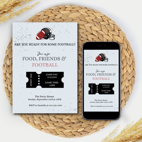 Football Invitation - Etsy
