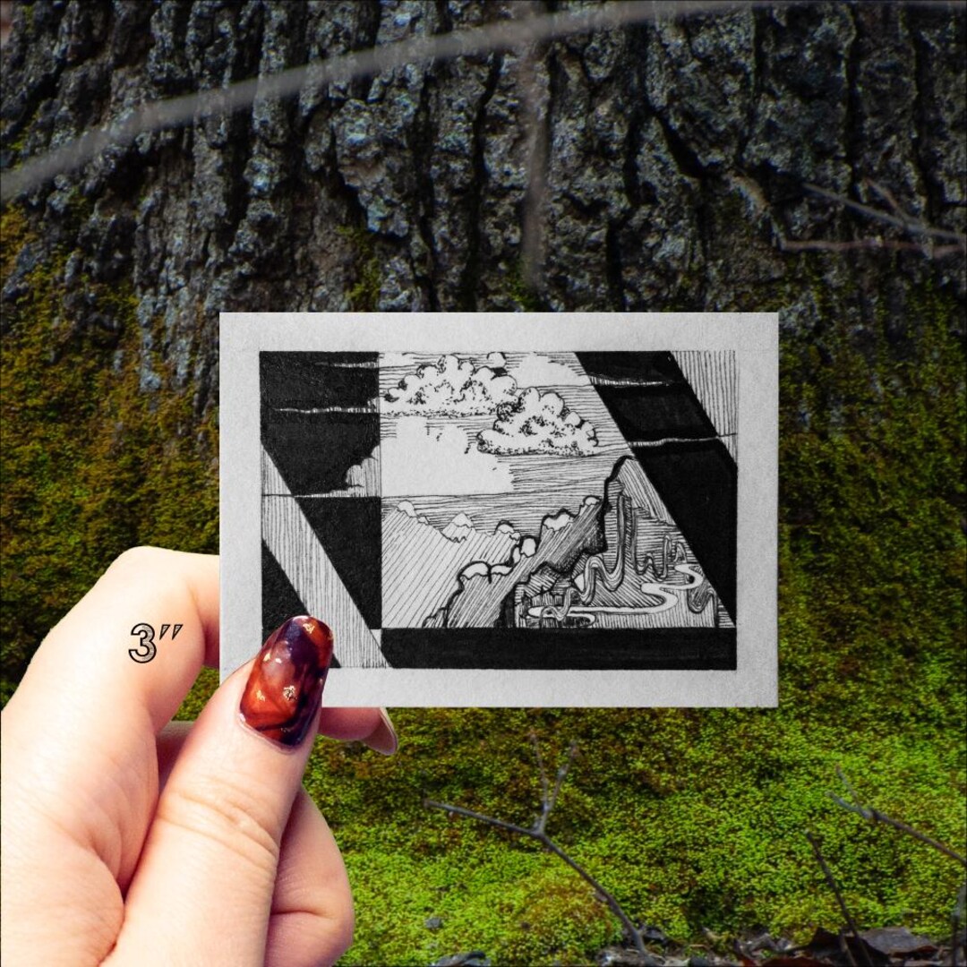 Intuitive Ink Drawing - 2 - Sticker - Original Artwork, - Etsy