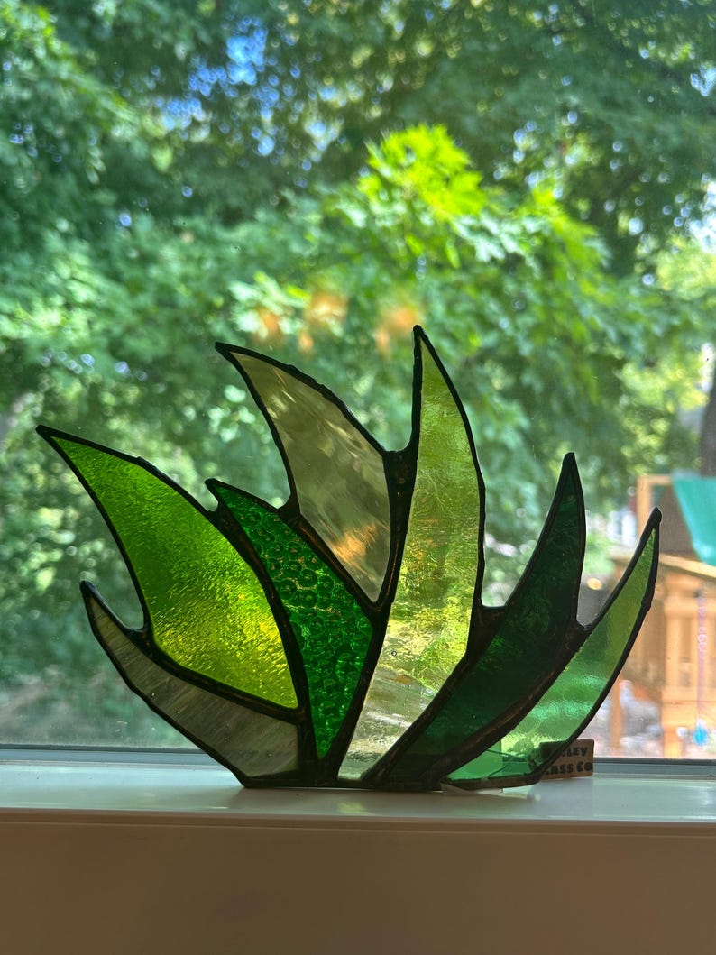 Agave Plant Stained Glass - Etsy
