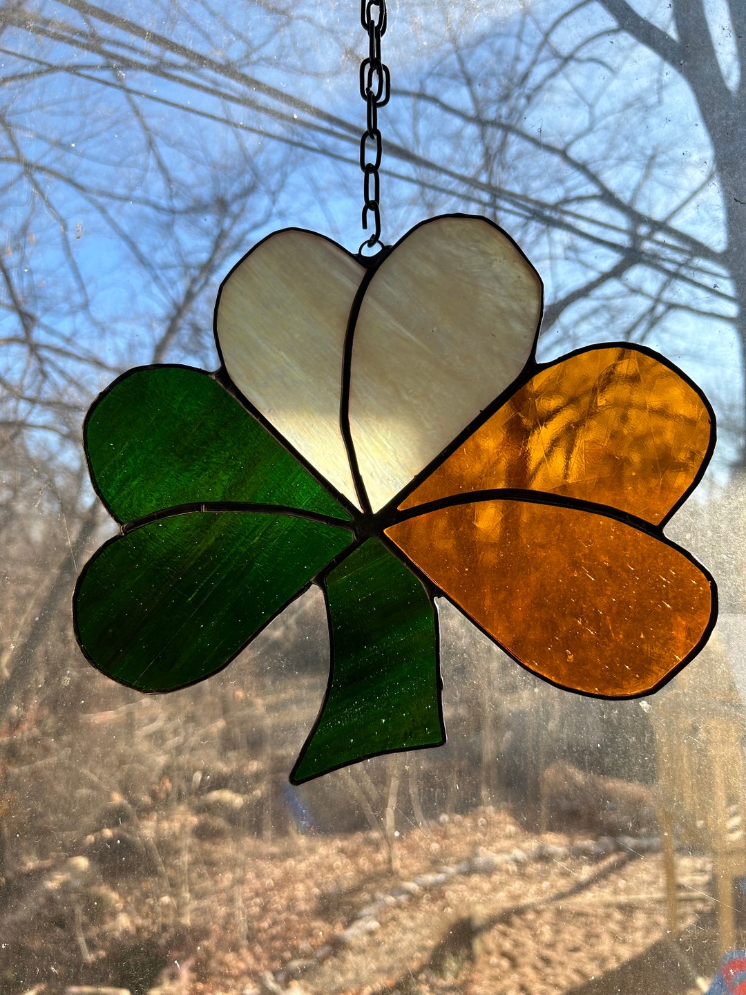 Shamrock Stained Glass - Etsy