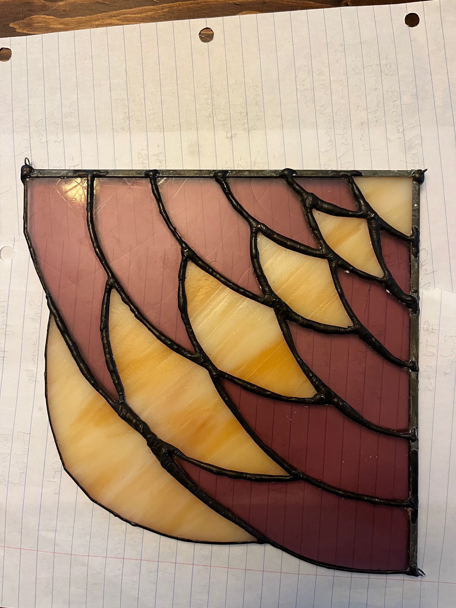Corner Wave Ripple Stained Glass Suncatcher - Etsy