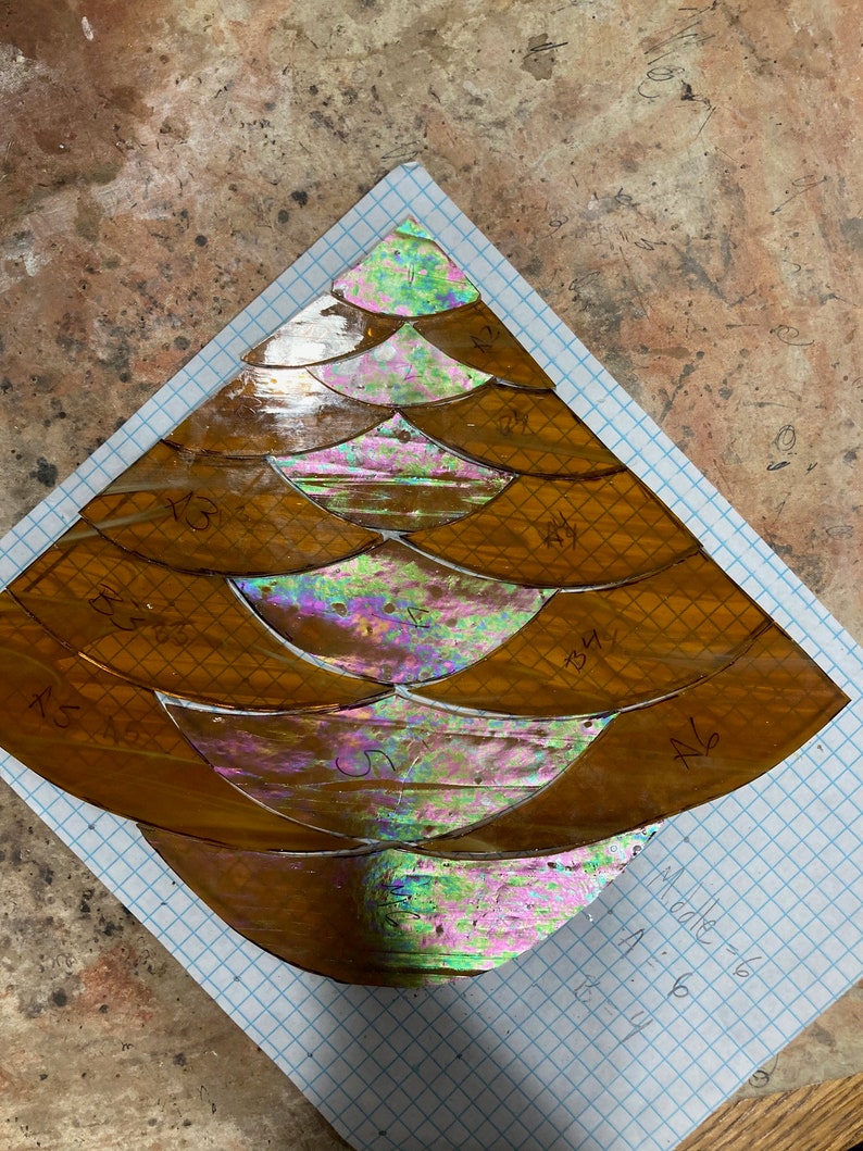 Corner Wave Ripple Stained Glass Suncatcher - Etsy