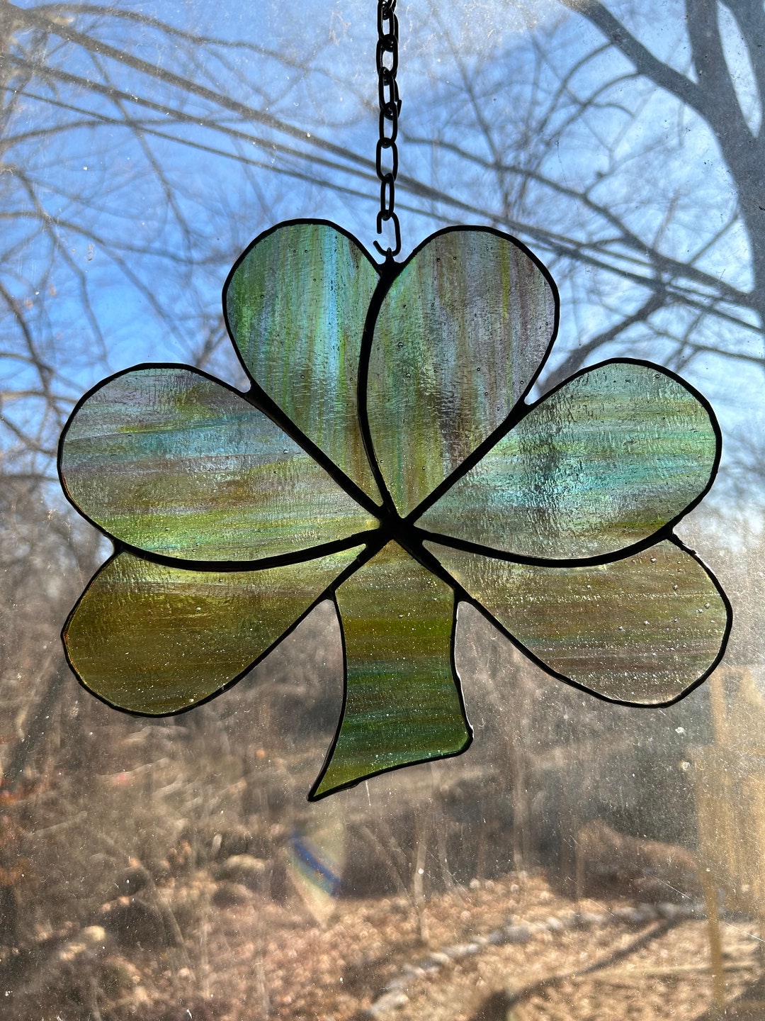 Shamrock Stained Glass - Etsy