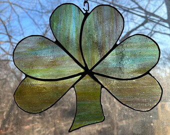Shamrock Stained Glass Panel - Etsy