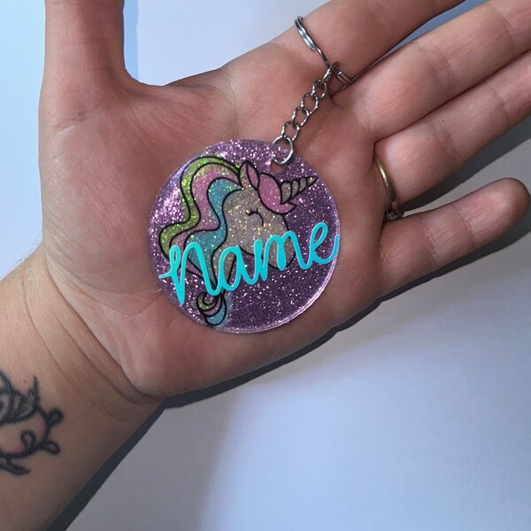 Unicorn Keychain - Etsy