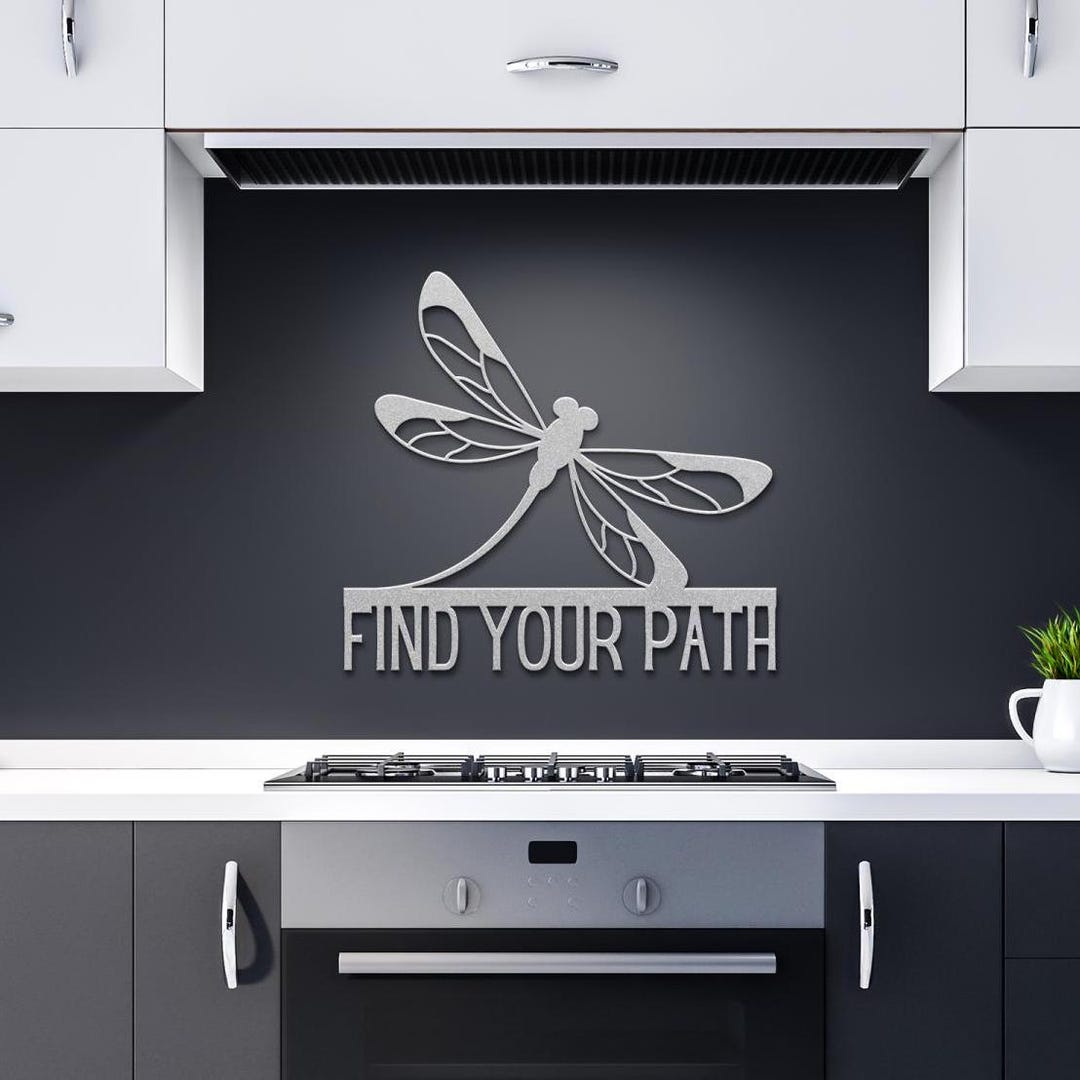 Find Your Path Dragonfly Metal Sign Dragonfly Metal Hanging Sign ...