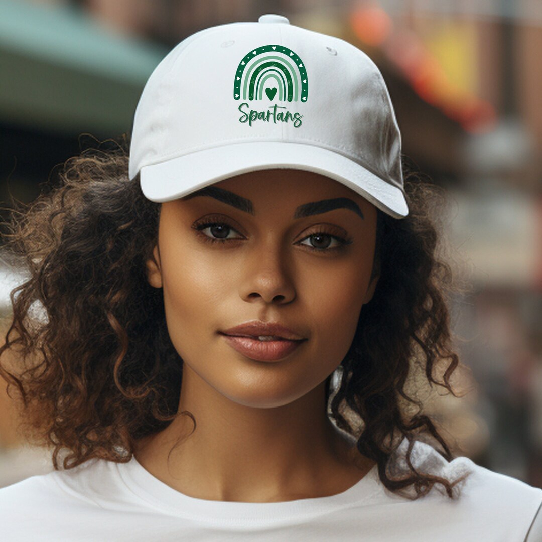 Spartan Ball Cap Michigan Low Profile Baseball Cap Spartan Fitted Hat ...