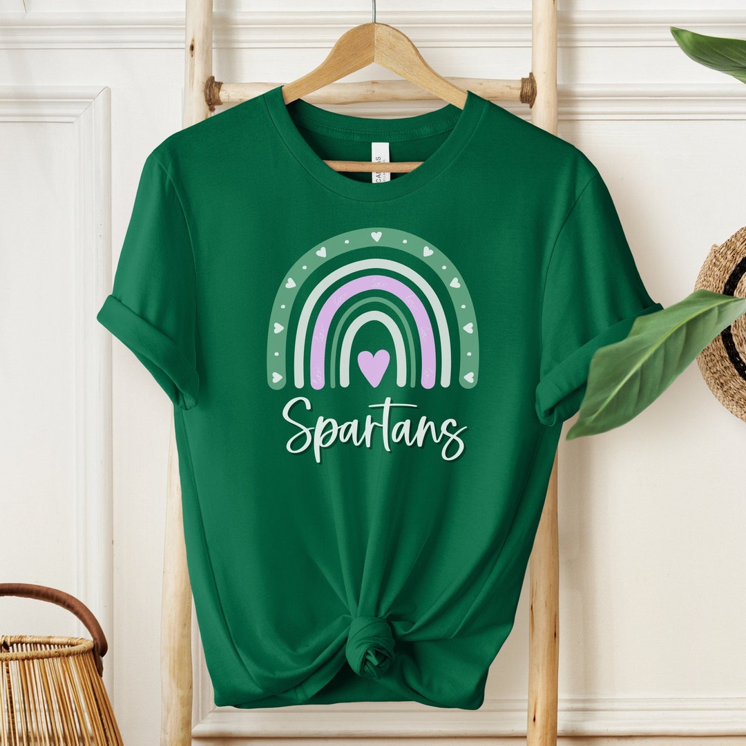 Spartan Rainbow T-shirt: Michigan Women's Short Sleeve Tee - Etsy