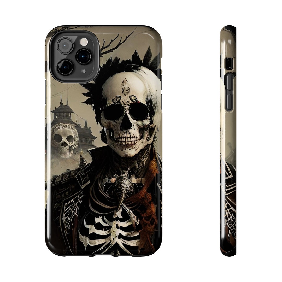 Gothic Skeleton Horror Tough iPhone Phone Cases, iPhone 7, 8, X, 11, 12 ...