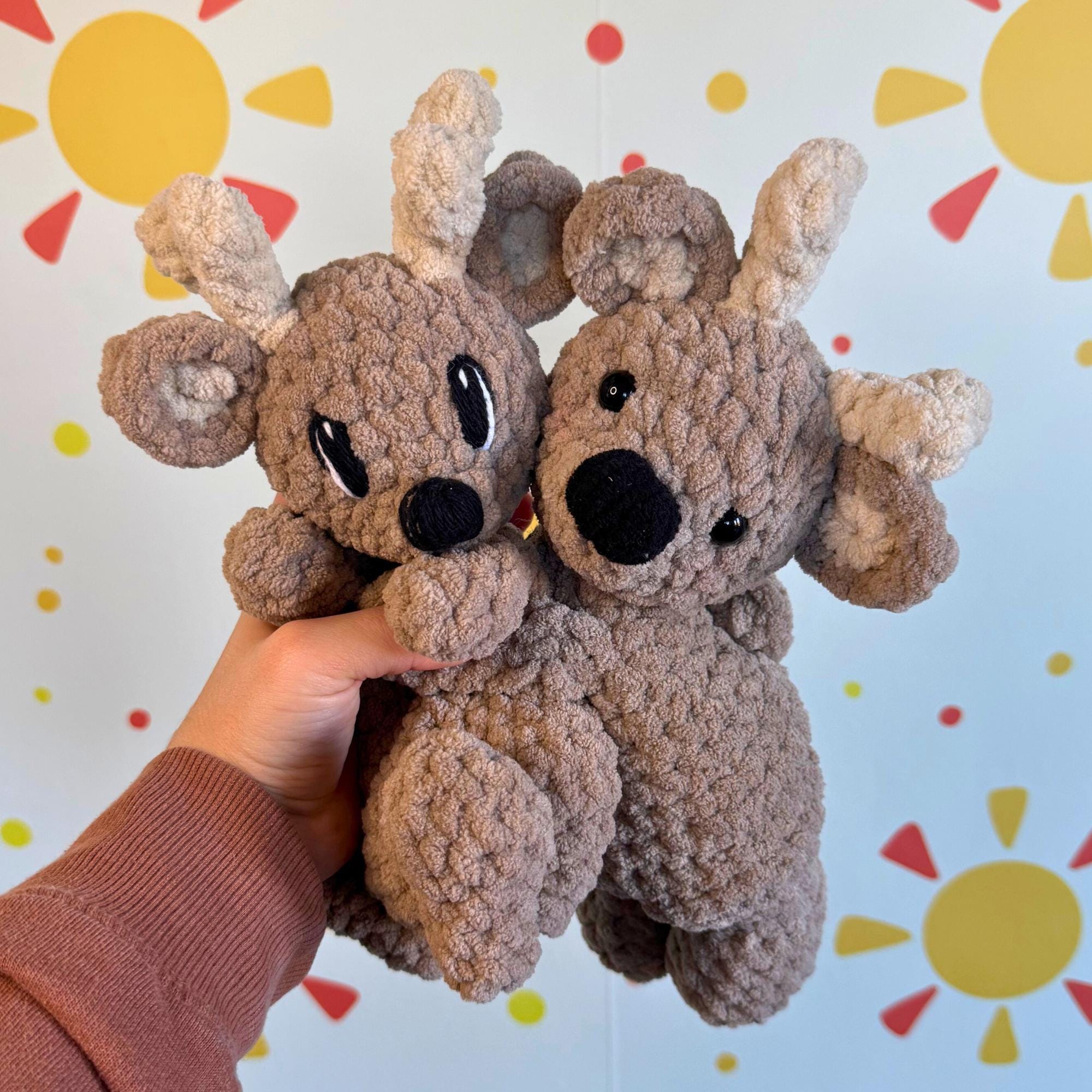 Crochet Pattern: Dash the Deer Snuggler or Plushie, Deer Crochet, Deer ...