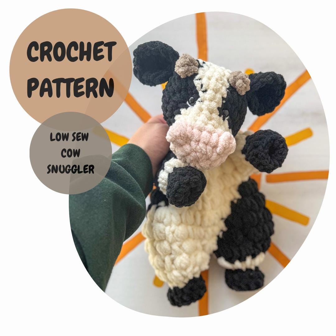 Crochet Pattern: Cow Snuggler Amigurumi Crochet Pattern Beginner ...