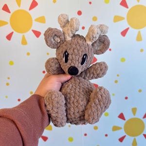 Crochet Pattern: Dash the Deer Snuggler or Plushie, Deer Crochet, Deer ...