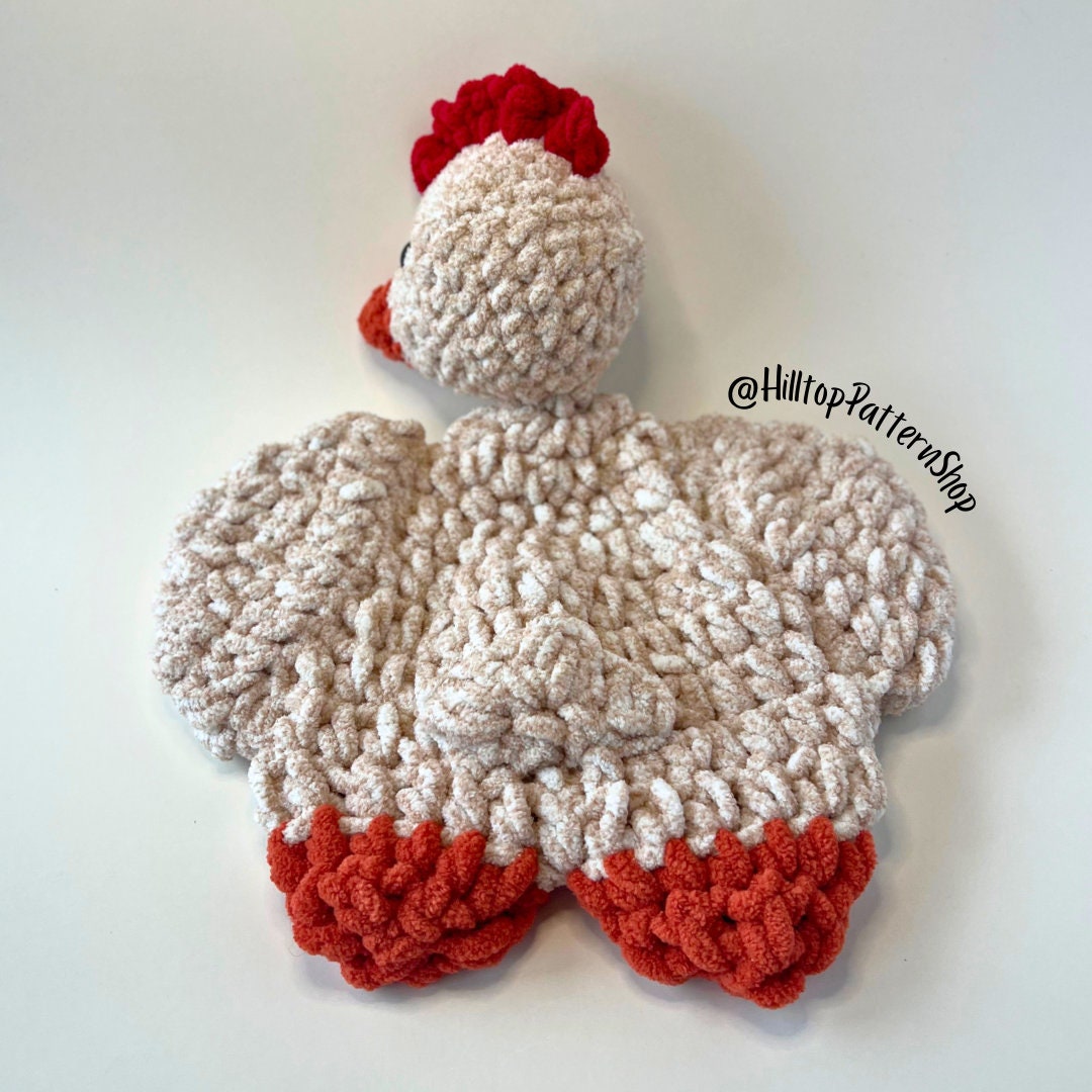 Crochet Pattern: Chicken Lovey Snuggler, Amigurumi Crochet Pattern ...
