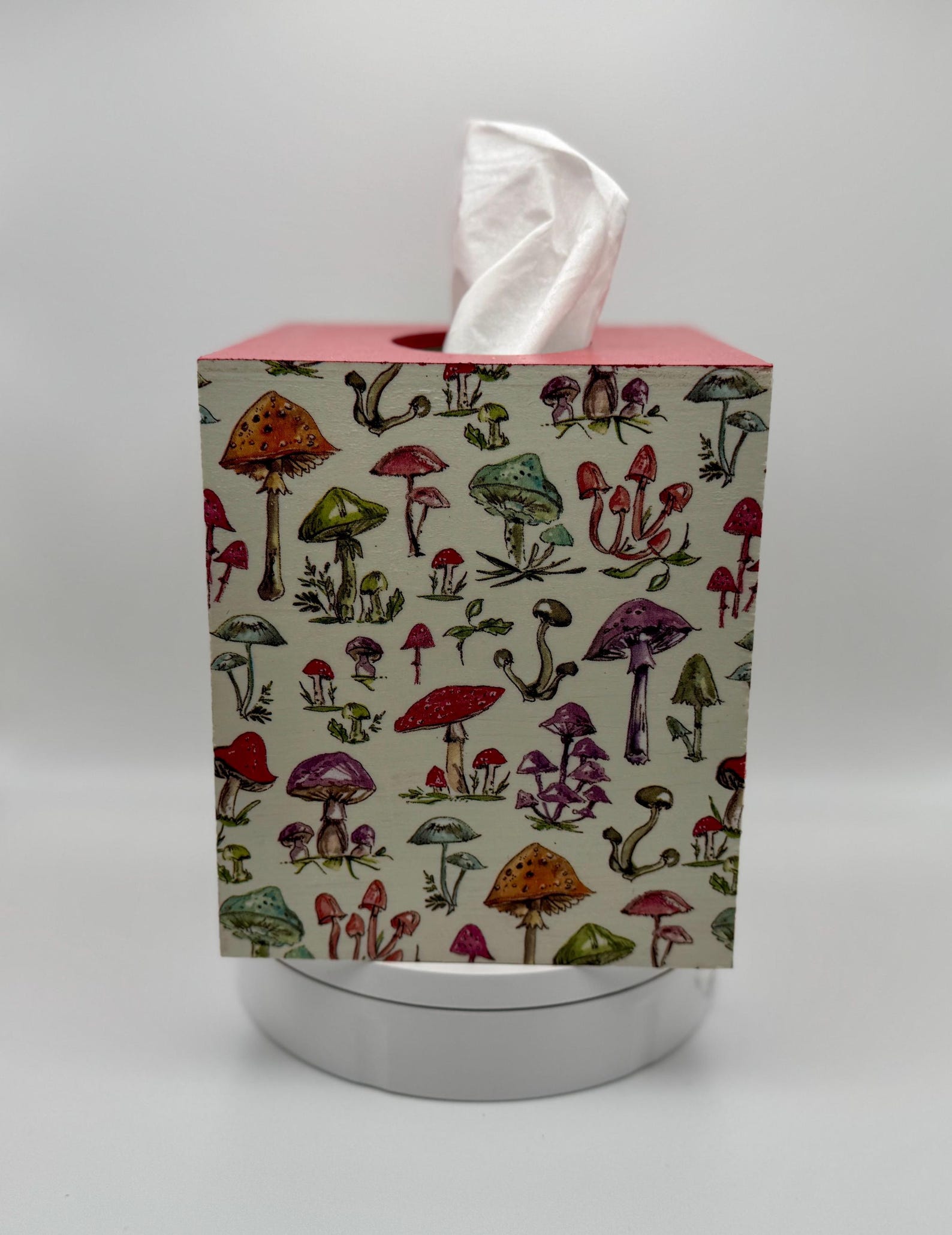 Whimsical Mushroom Tissue Box Cover - Nature-inspired Decor ...