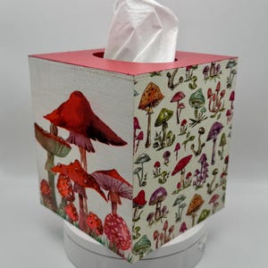 Whimsical Mushroom Tissue Box Cover - Nature-inspired Decor ...